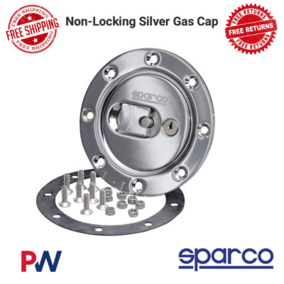 Sparco Non-Locking Silver Gas Cap #27005OA | eBay
