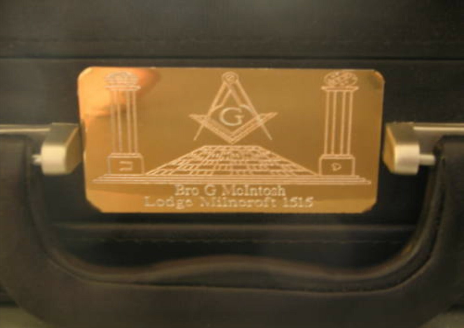 MASONIC REGALIA CASE NAME PLATE PLAQUE PERSONALISED ENGRAVED LABEL GIFT ...
