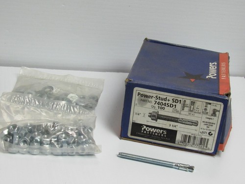 NEW LOT OF 93 POWERS FASTENERS POWER-STUD+SD1 WEDGE ANCHOR 7404SD1 3-1 ...
