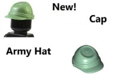 LEGO Cavalry Cap Solider Army Hat Military Kepi Sand Green Minifigure ...