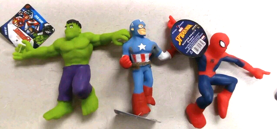Hedstrom Super Realz Stretch Me! Spider-Man, Captain America & Hulk. | eBay
