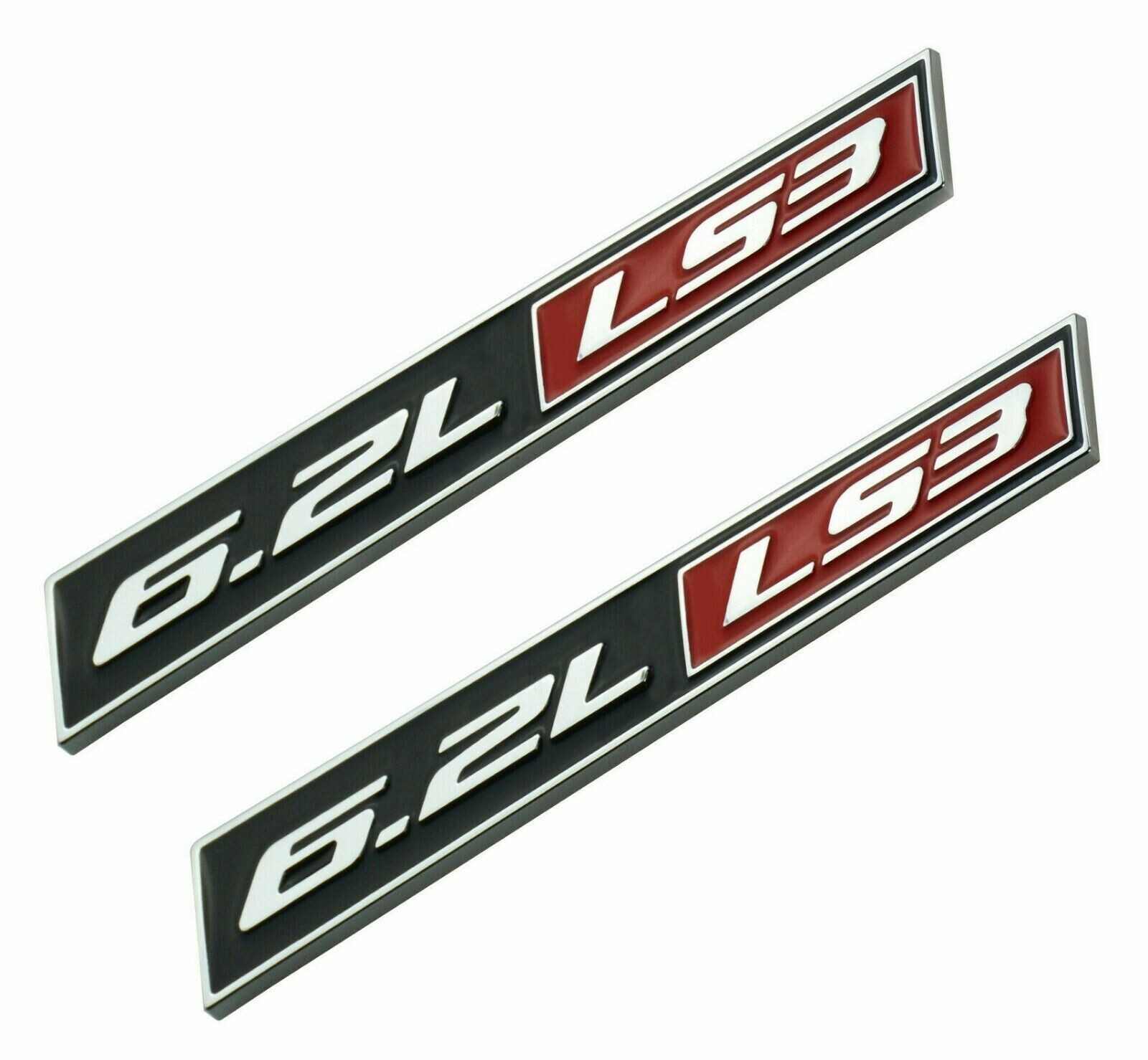 2pcs New 6.2L Liter LS3 Real Engine Hood Emblem Badge for Universal Car ...
