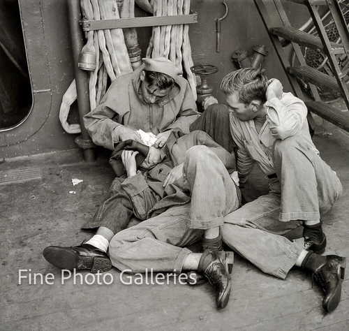 1944 U.S. NAVY MEN Sailors Medical Care WWII USS New Jersey CHARLES ...