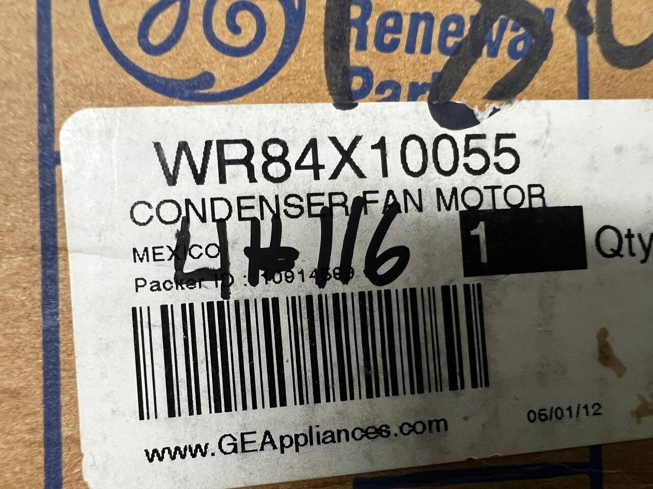 WR84X10055 GE Refrigerator Condenser Fan Motor for sale online | eBay