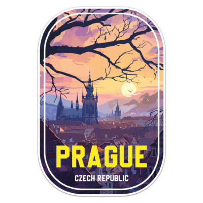 Sunrise Czech Republic Prague City Car Bumper Sticker Vinyl Decal | eBay