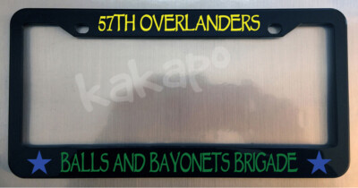 57th Overlanders Balls And.. FIREFLY FANS Glossy Black License Plate ...