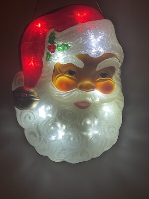 Cracker Barrel Santa Head - Light Up Hanging Jingle & Mingle w/ Box | eBay