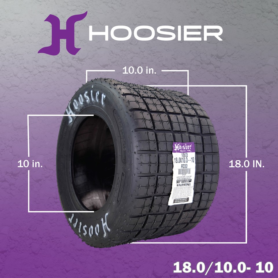 Hoosier Flat Track & TT Tires 18.0X10.0-10 CB RD30 with Hoosier ...