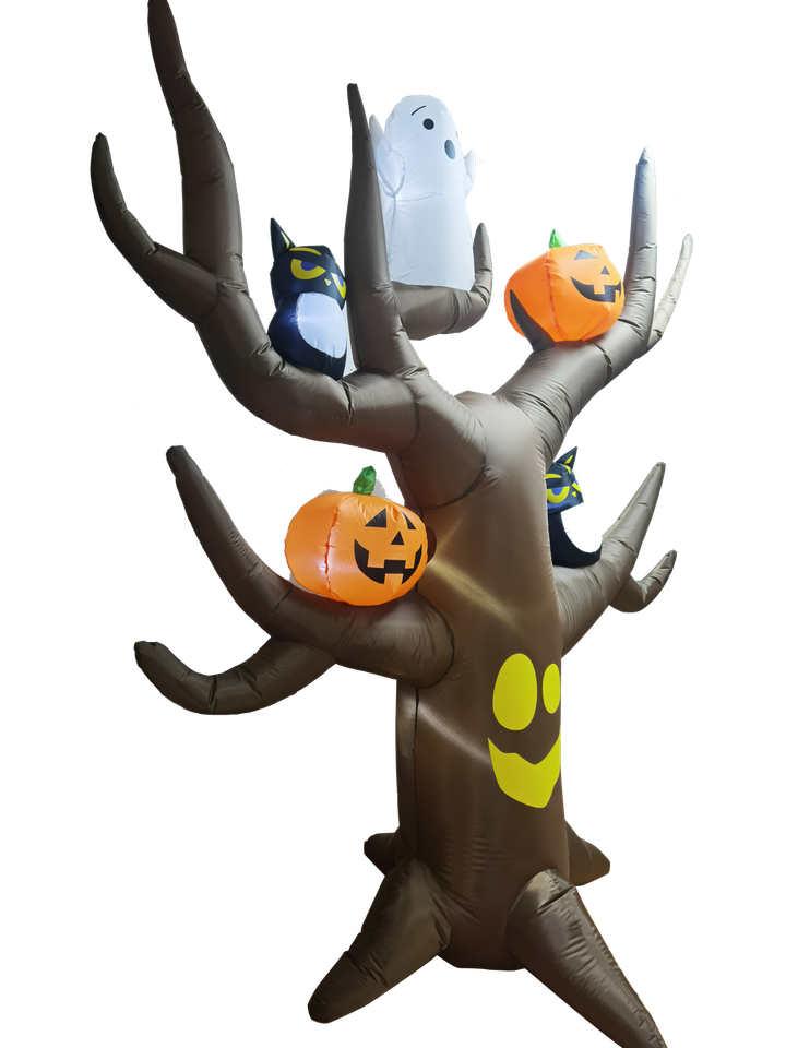 8FT HALLOWEEN LED INFLATABLE SPOOKY GHOST TREE | eBay