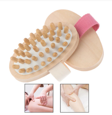 Hand-Held Wooden Massager Body Brush Cellulite Relieve Tense Muscles | eBay