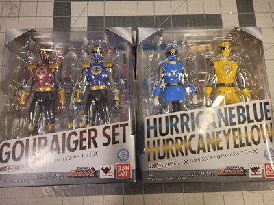 S.H. Figuarts Hurricanger/Ninja Storm Lot Hurricane Blue/Yellow ...