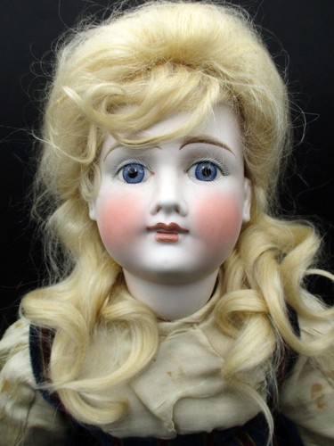 22" Antique French Pale Bisque Solid Dome Head Doll #13 on Wood Composition Body | eBay