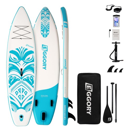 Inflatable Stand Up Paddle Board Set, Extra Wide SUP with Removable Fin ...
