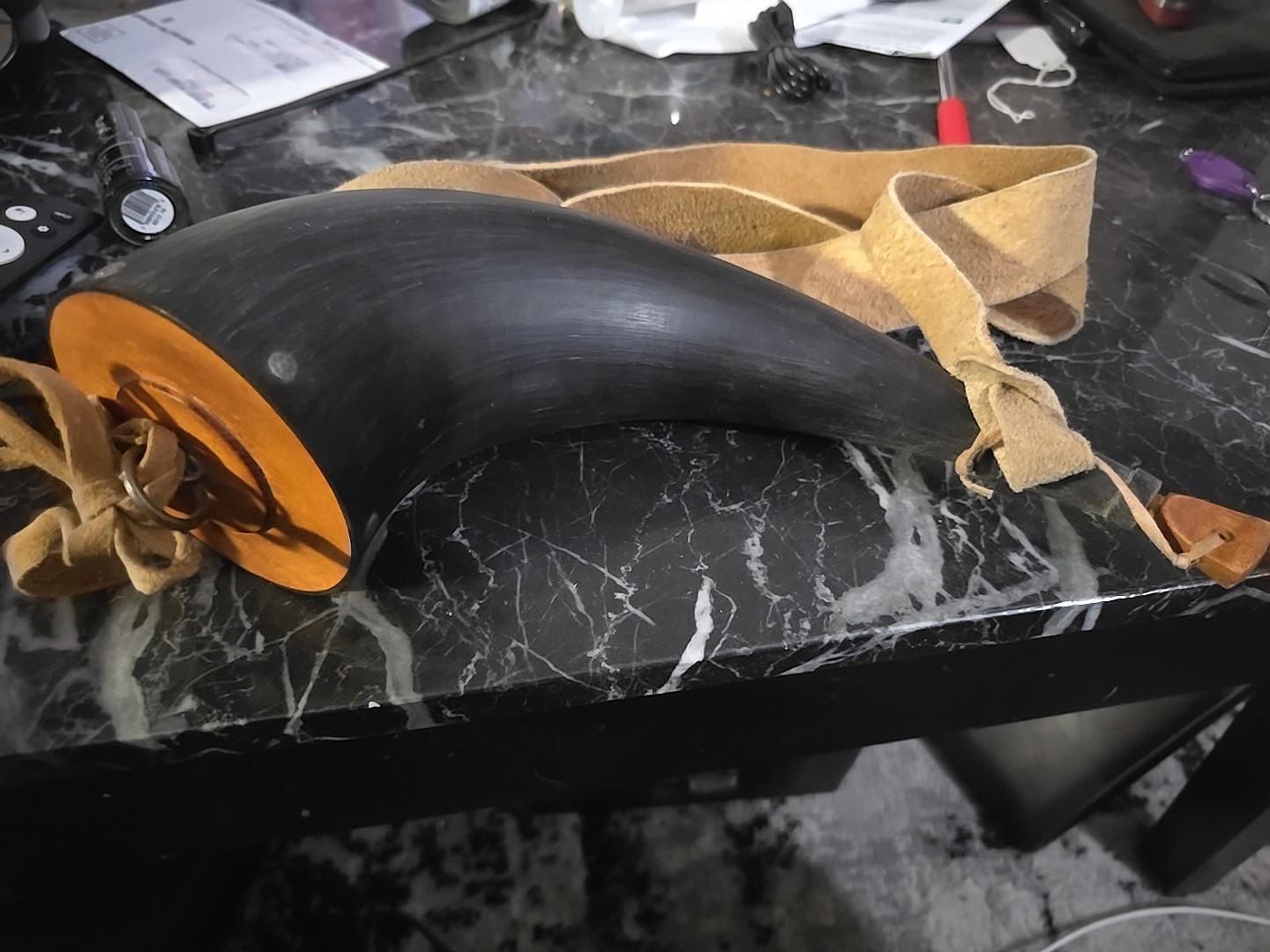 Track Of The Wolf Company - Buffalo Horn Powderhorn | eBay