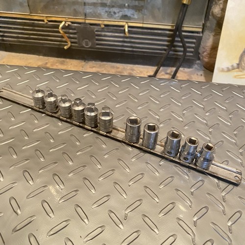 SNAP-ON USA Pipe Plug Socket Set INTERNAL & EXTERNAL 11 Pc 3/8 Drive 1/ ...