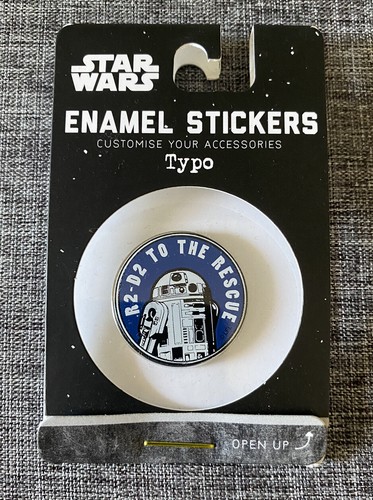 Star Wars 1” Diameter Enamel Sticker “R2-D2 To The Rescue” TYPO -New In ...