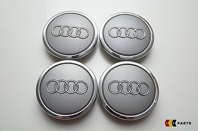 NEW GENUINE AUDI ALLOY WHEEL CENTER HUB CAP LOGO SET OF 4 69MM ...