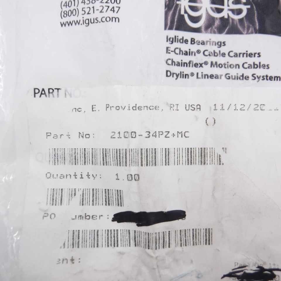 Igus Iglide Bearings E-Chain Cable Carrier Mounts 2100-34PZ+MC | eBay