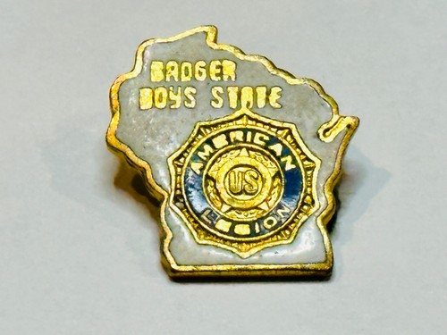 Old Vintage Wisconsin American Legion Badger Boys State US Award Lapel ...
