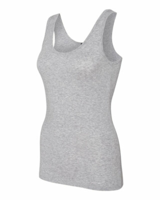 Anvil Women's Stretch Tank - Heather Grey - Medium | eBay