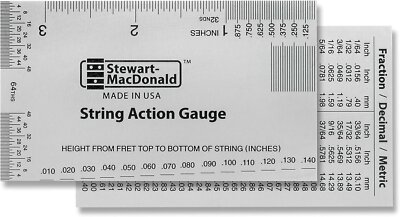 StewMac String Action Gauge And Ruler, Inches, Stainless Steel - Designed by... | eBay