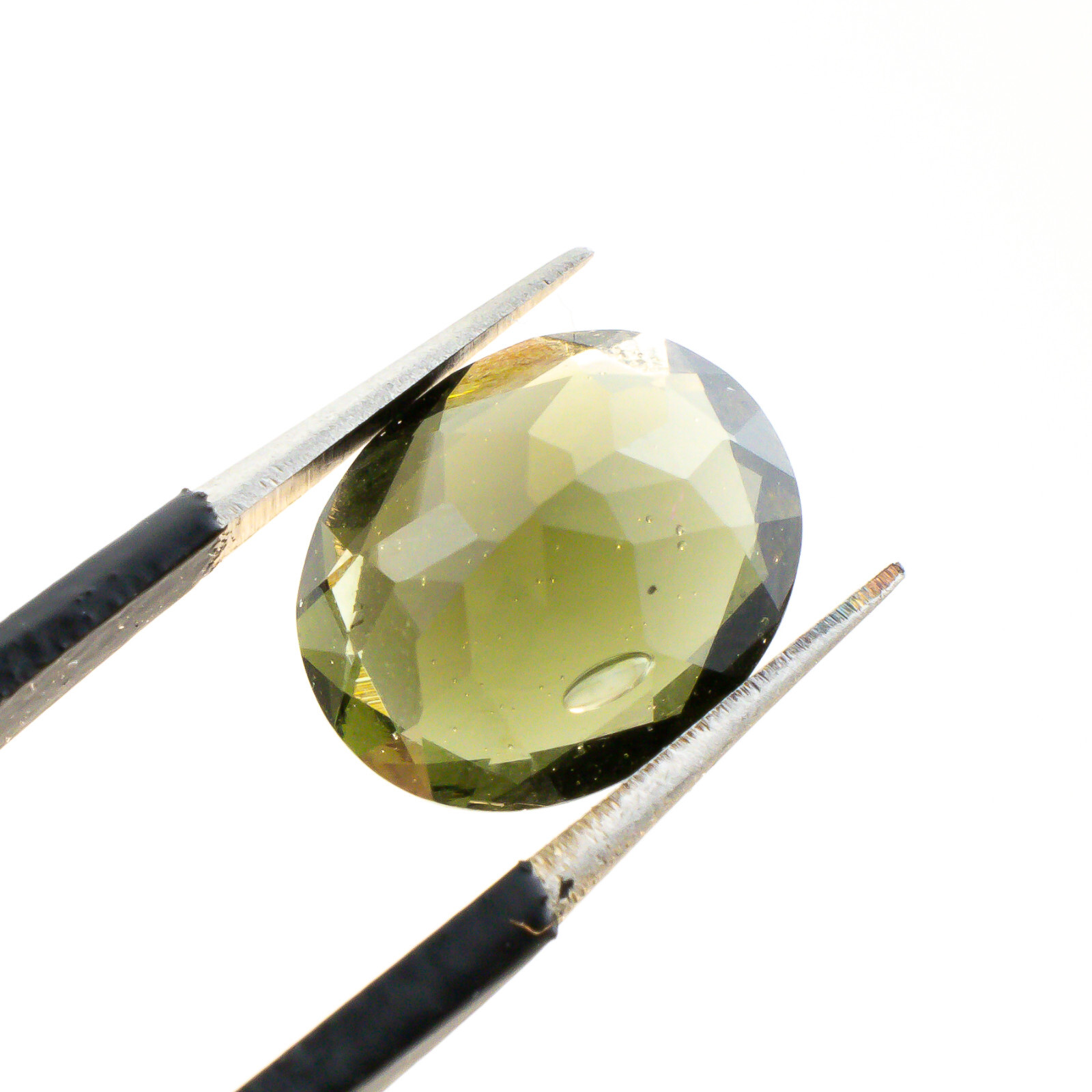 3.72ct MOLDAVITE tektite faceted loose gem OVAL cut 12x10MM #CM178 | eBay