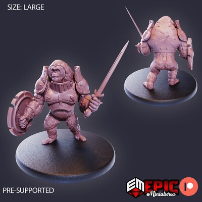 Orangutan Knight A | Epic Miniatures | RPG D&D Pathfinder Wargaming ...