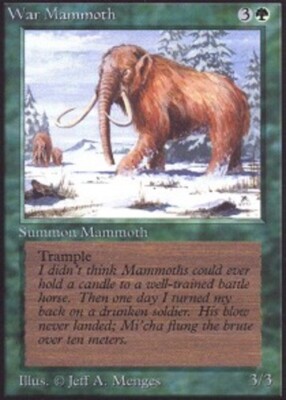 [1x] War Mammoth Slight Play, English Beta MTG Magic | eBay