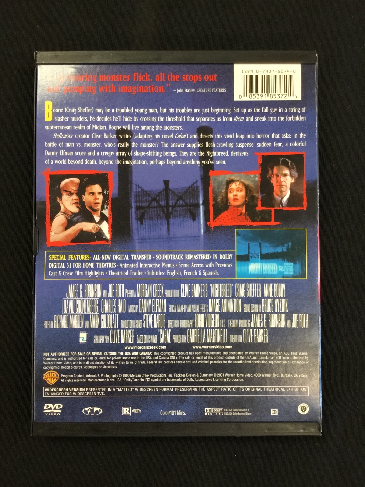 Nightbreed - DVD - Snapcase 1990 Cliver Barker HORROR CULT CLASSIC ...