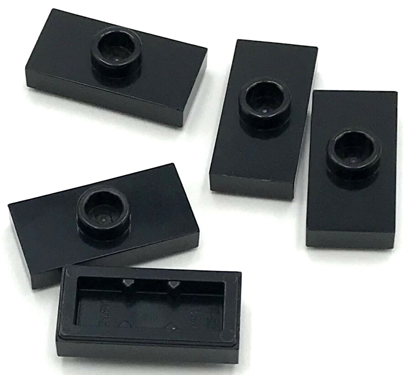 Lego 5 New Black Plates Modified 1 x 2 Stud with 1 Stud Pieces Parts | eBay