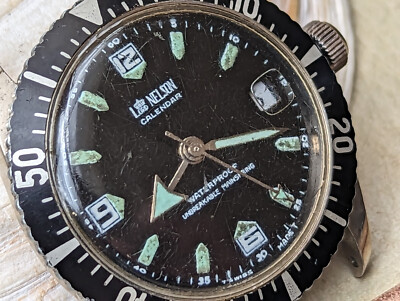 Vintage 1970's Lord Nelson Diver Watch w/Fat Font Bezel,Runs FOR PARTS ...