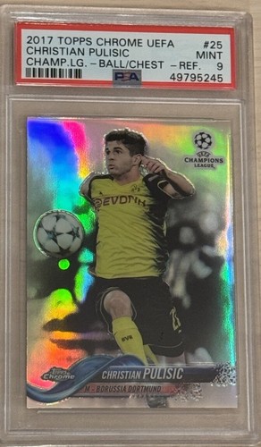 2017-18 TOPPS CHROME CHRISTIAN PULISIC IMAGE VARIATION BALL/CHEST SSP ...