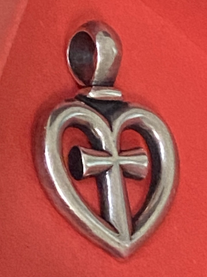 James Avery Retired Silver Eternal Love Cross Heart Pendant | eBay