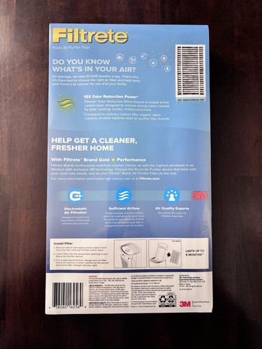 Filtrete F1 Allergen & Odor Reduction Air Purifier Filter for C01, TO2 ...