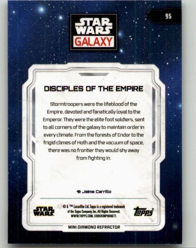 2024 Topps Chrome Star Wars Galaxy Disciples of the Empire Refractor ...