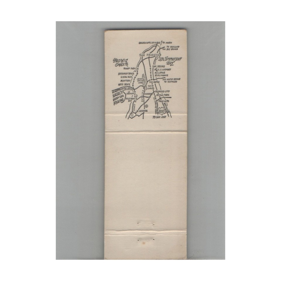 Vintage Hazel's Deep Sea Fishing Matchbook Cover - Half Moon Bay, CA | eBay