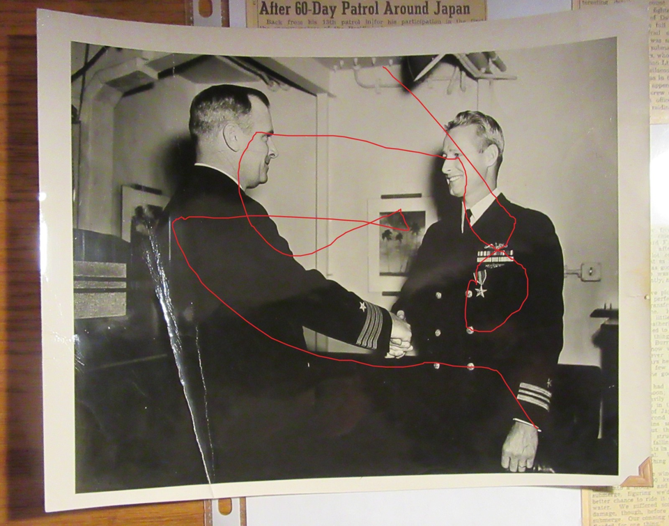 USS Trutta SS-421, Franz Hoskins CO, 1945 Original Photo, Silver Star ...