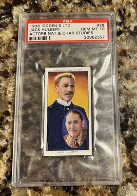 1938 Ogden's Actors Natural & Character Studies JACK HULBERT #26 PSA 10 ...