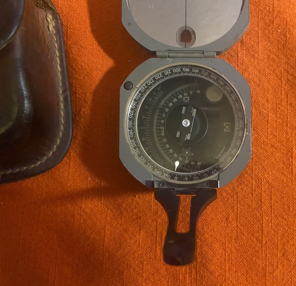 Brunton Pocket Transit Geologist Military Survey Compass with Case Free ...