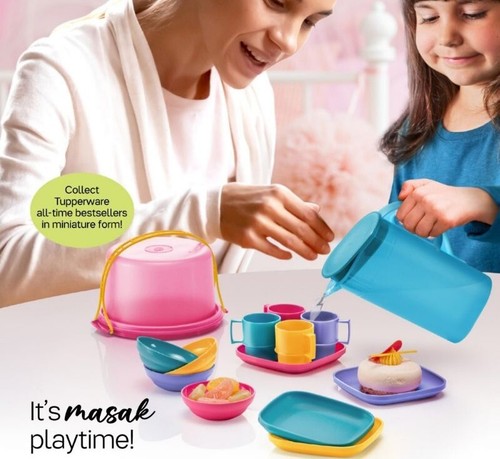 Tupperware 14pcs Kids Play Mini Cooking Serving Toy Set Xmas Gift -Free ...