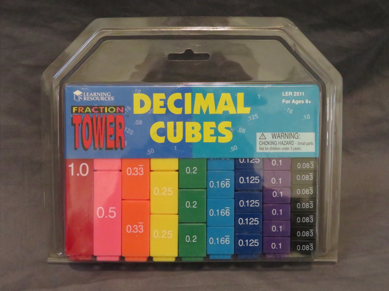 Learning Resources Fraction Tower DECIMAL CUBES Math Manipulatives ...