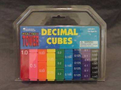Learning Resources Fraction Tower DECIMAL CUBES Math Manipulatives ...