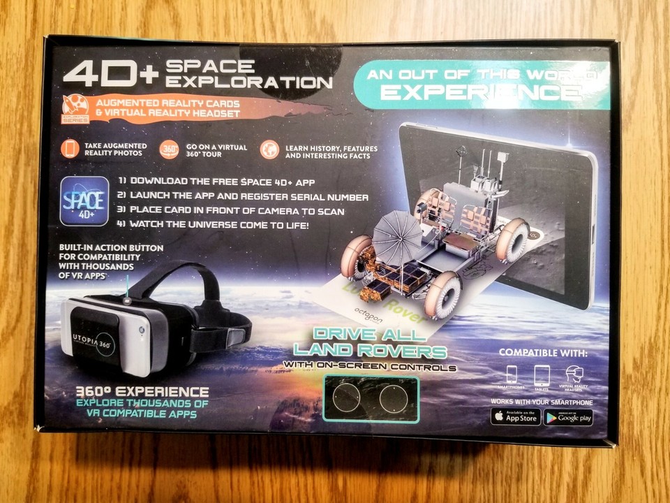 4D Space Exploration Augmented Reality Cards and Virtual Reality ...
