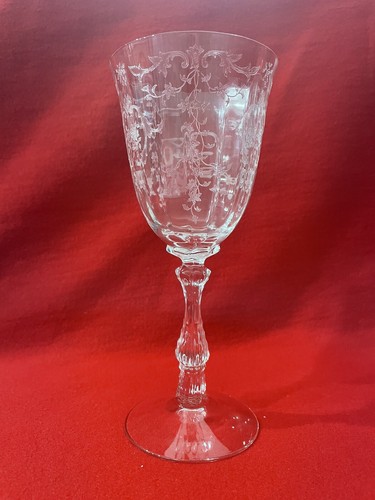 Vintage Fostoria Circa Rose Pattern Glass Goblet Meadow 7.65” Tall ...