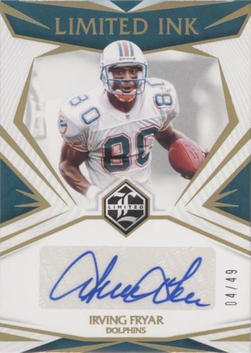 2021 Panini Limited - Limited Ink Irving Fryar #LI-IF Spotlight Gold ...