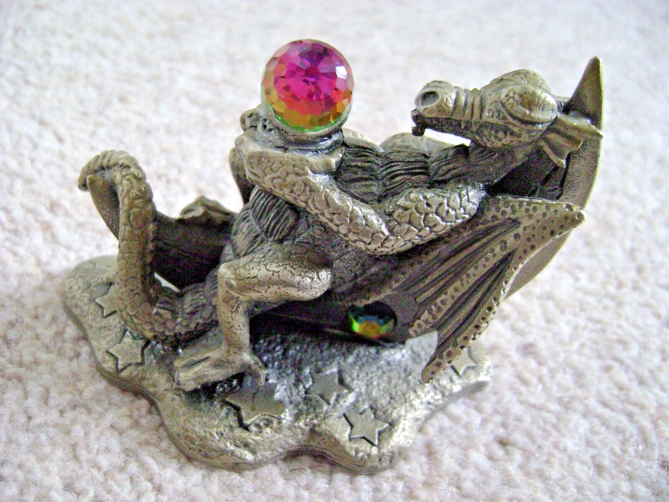 Roger Gibbons Pewter ,WAPW, UK, Dragon ornament, The Sleepy Dragon,3072 ...