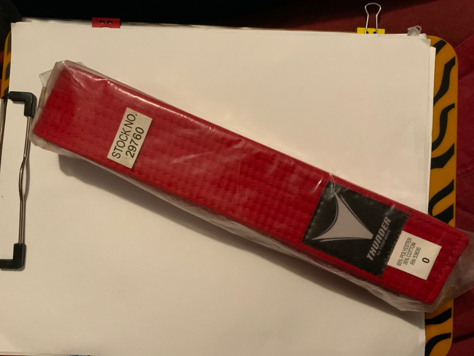 Thunder PROFORCE Red Size 0 DOUBLE WRAP Karate Belt Martial Arts | eBay