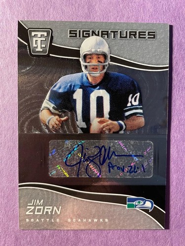 SIGNED JIM ZORN 2021 PANINI SIGNATURES TOTALLY CERTIFIED AUTO FOOTBALL ...