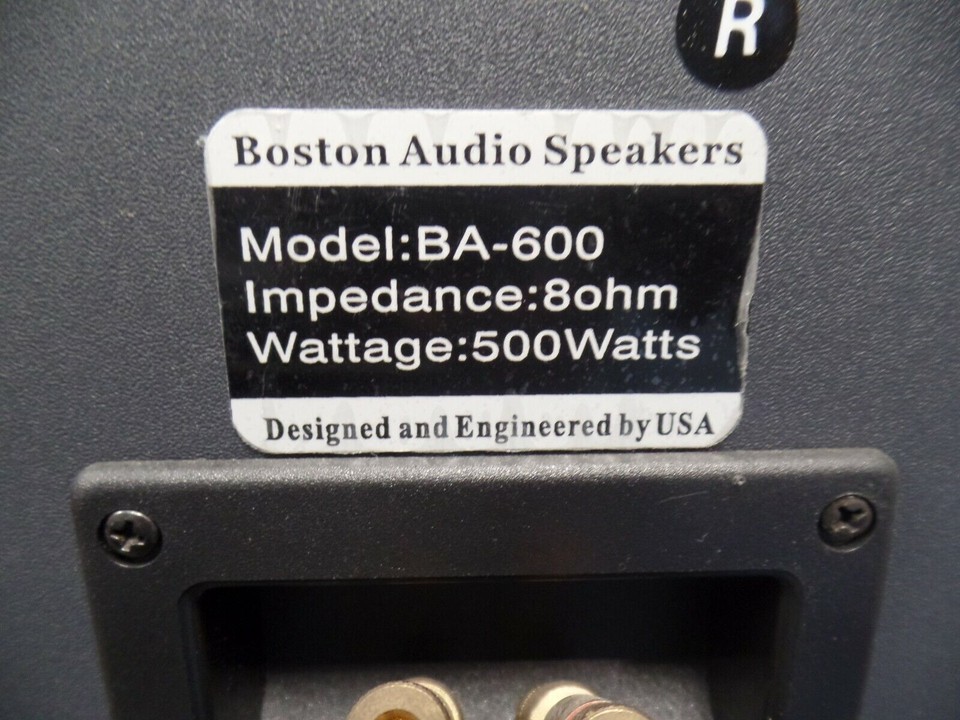 Boston Audio BA-600 MKII Professional 500 Watts 8 ohm Karaoke Speaker ...