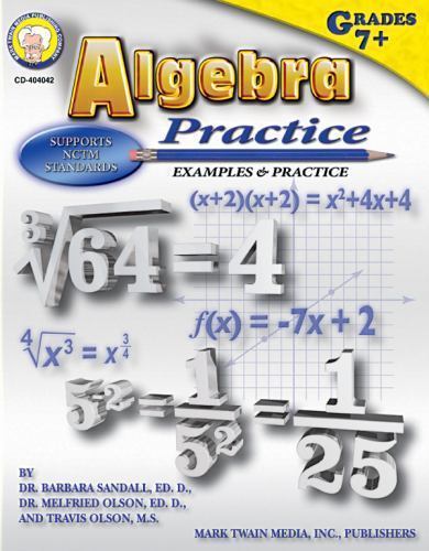 Algebra Practice Book, Grades 7 - 12 9781580373258| eBay